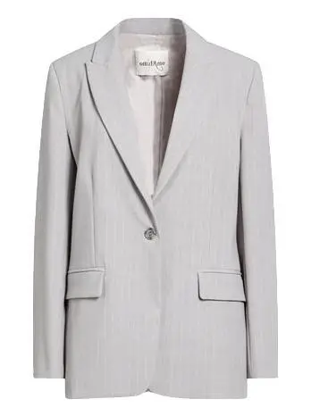 OTTOD'AME Single-breasted Striped Blazer - Grey