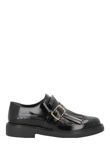 TOD'S Leather Loafers With Monk Strap And Fringes - Black
