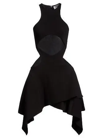 Attico Mini Dress With Cutout Detail - Black