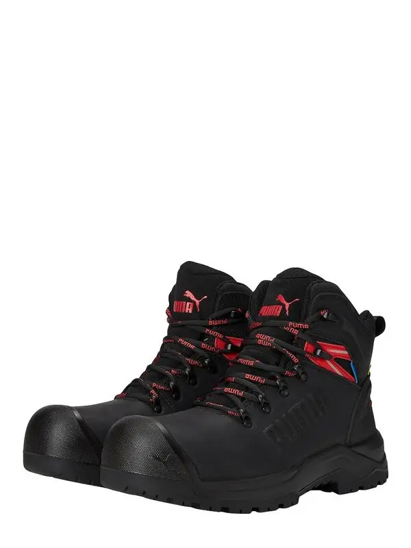 PUMA SAFETY Iron Hd Mid Astm Eh Wp Sr Work Boots - Black