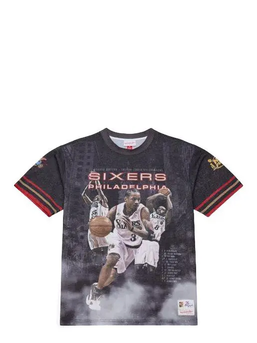 Mitchell & Ness Philadelphia 76ers Hardwood Classics Originals Collection 2000-2001 Team Roster T-shirt - Black