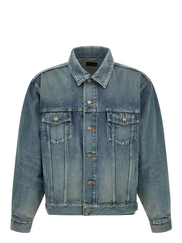 Saint Laurent Stone-washed Denim Trucker Jacket - Blue