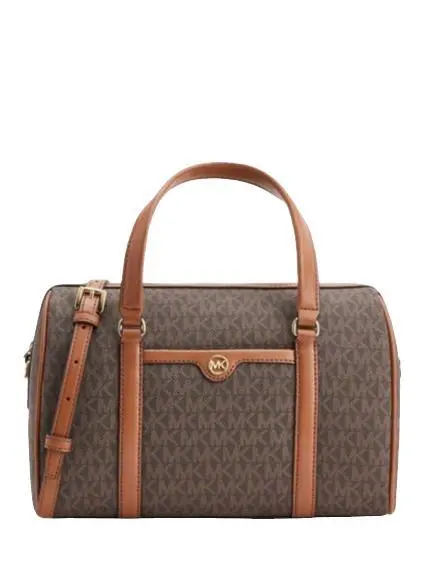 Michael Kors Jet Set Travel Medium Signature Luggage Bag - Brown