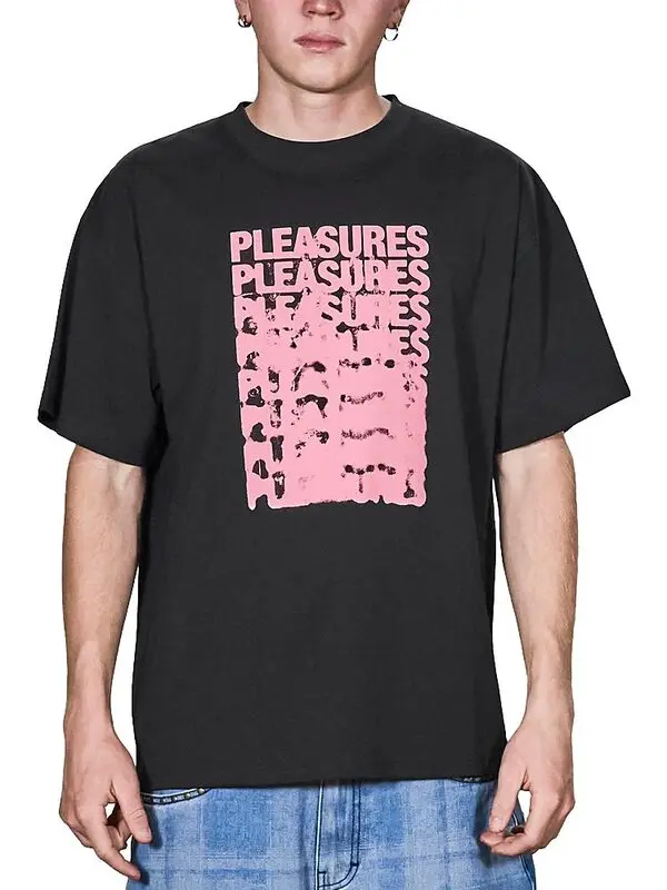 PLEASURES Immolate Logo Graphic T-shirt - Black