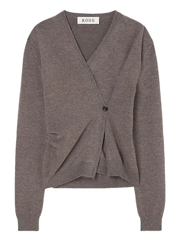 RÓHE Twisted Ballet Cardigan - Mud