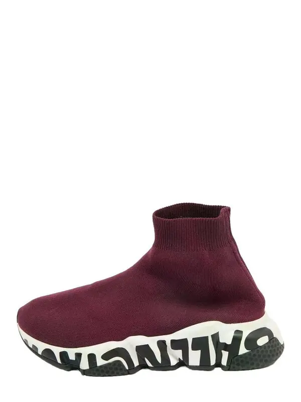 Balenciaga Graffiti-print Sock-style Sneakers - Red