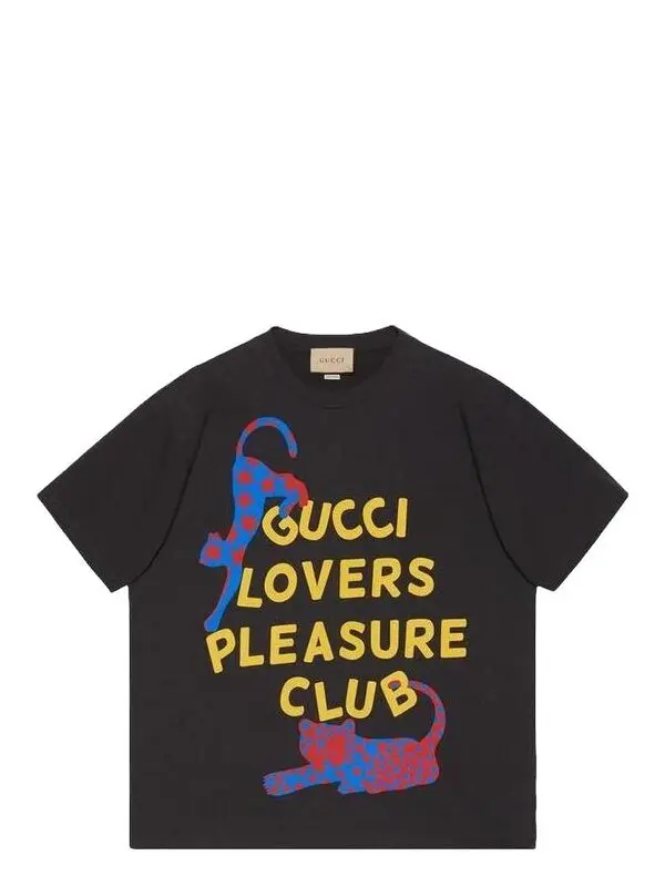 Gucci Cotton Jersey T-shirt With Print - Black