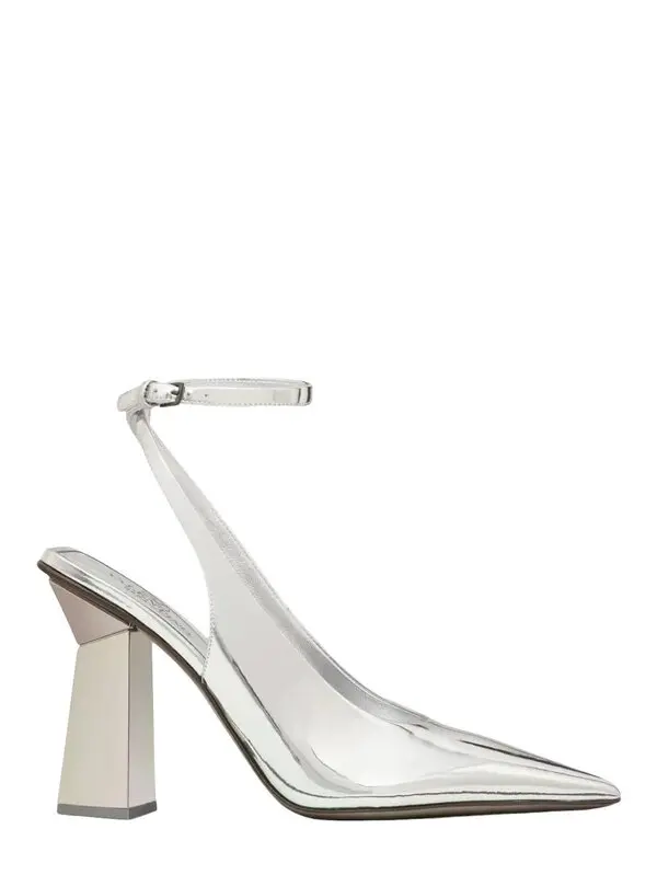 Valentino Garavani One Stud Hyper Pumps In Mirror-effect Calfskin 105mm - Silver
