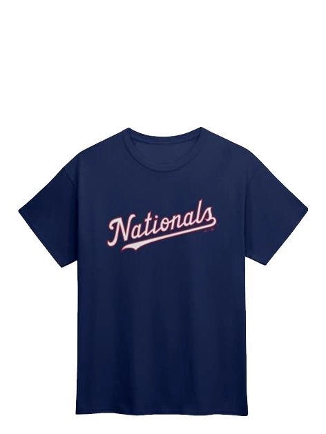 LOGO ATHLETIC Washington Nationals Wordmark T-shirt - Navy