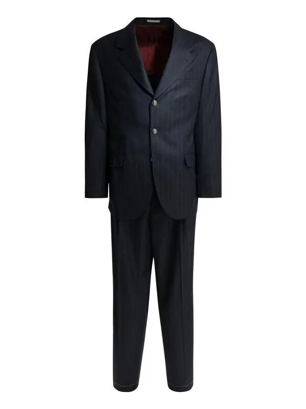 Brunello Cucinelli Pinstripe Formal Suit - Blue