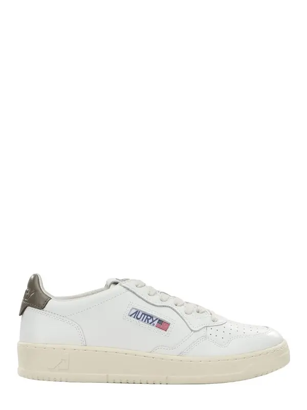 AUTRY Medalist Low" Sneakers In Textured Leather - Green