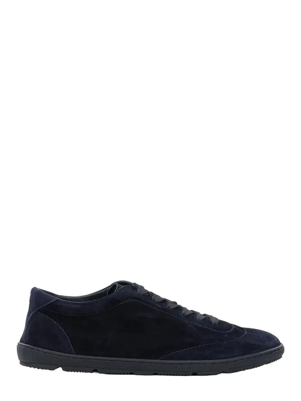 Brunello Cucinelli Suede Lace-up Low Top Sneakers - Blue