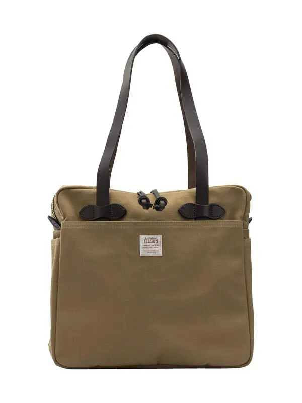 Filson Rugged Medium Shoulder Bag In Water-repellent Twill - Brown