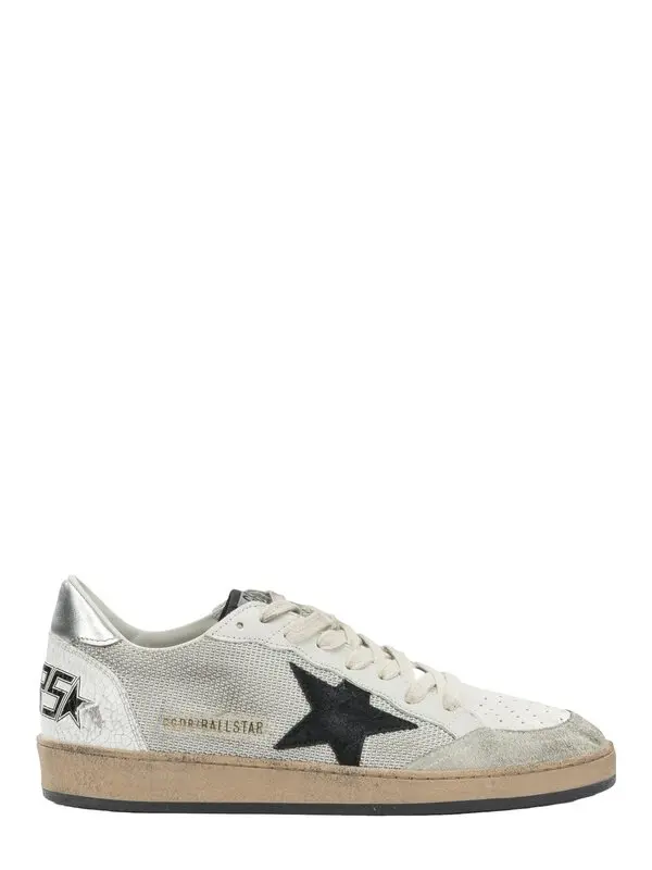 GOLDEN GOOSE Ball Star Low Top Sneakers - Silver