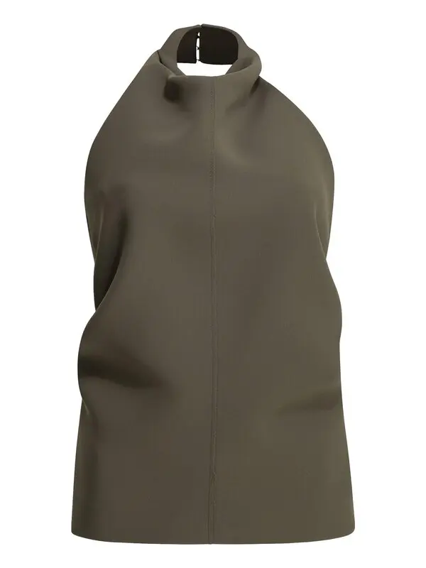 Khaite Rone Halter Neck Top - Brown