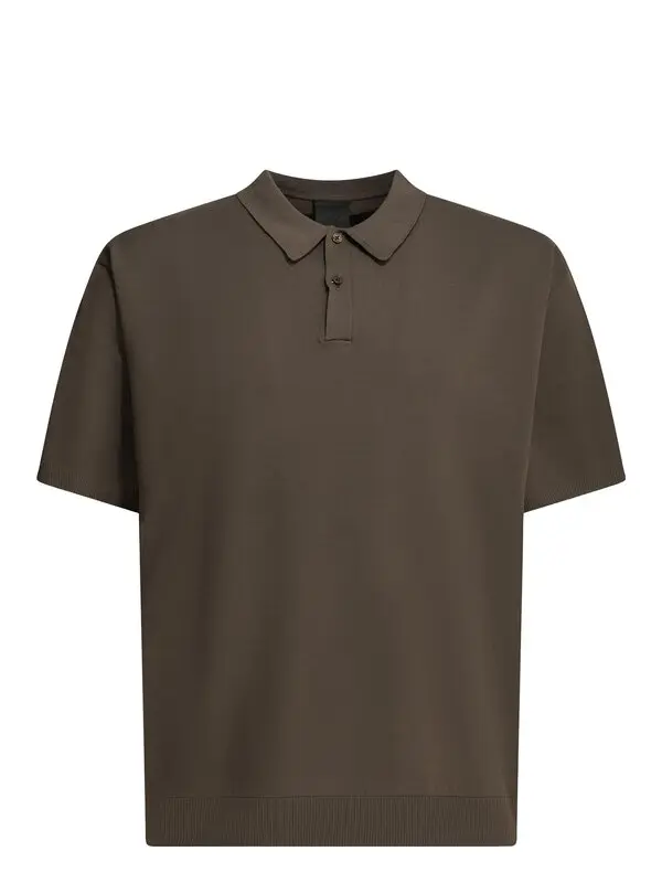 DAIWA PIER39 Tech Knit" Button-down Polo Shirt - Brown