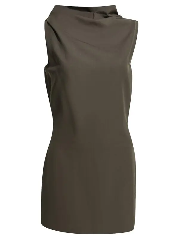 Khaite Astor Short Dress - Grey
