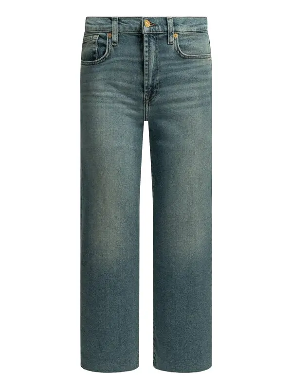 7 For All Mankind Cropped Jeans - Blue