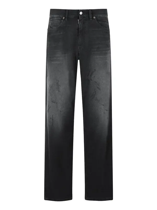 MAISON MARGIELA Cotton Jeans With Washed Effect - Black