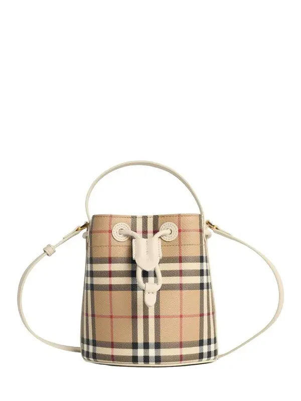 Burberry Vintage Check Bucket Bag - Beige