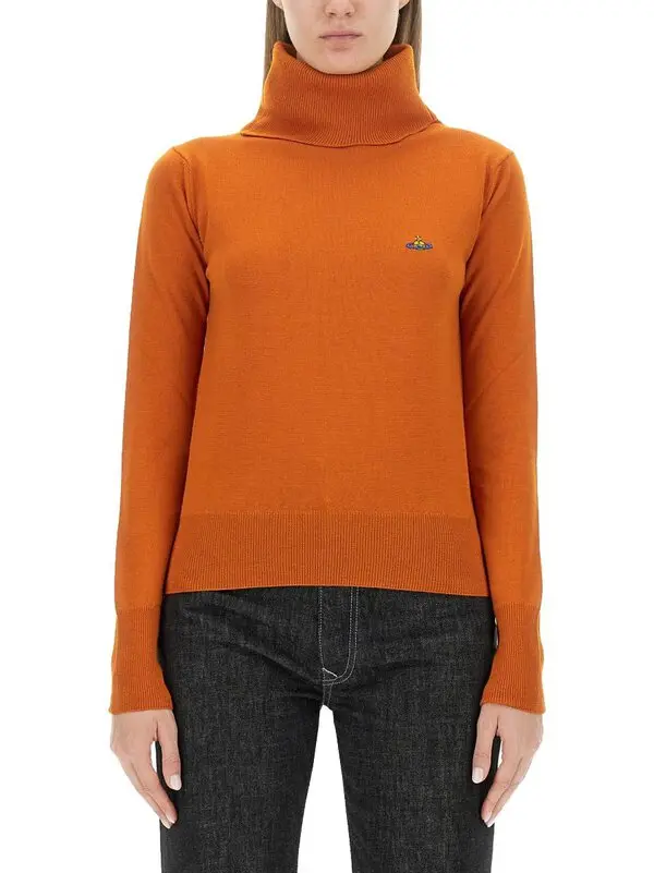VIVIENNE WESTWOOD Giula Jersey Turtleneck - Orange