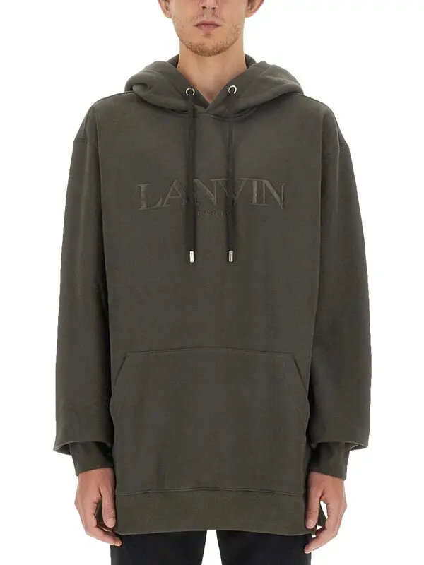 LANVIN Oversized Logo Hoodie - Multicolor