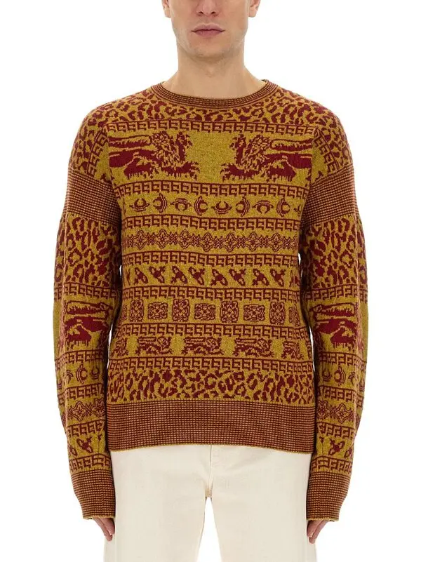 VIVIENNE WESTWOOD Lion" Print Knit Sweater - Multicolor