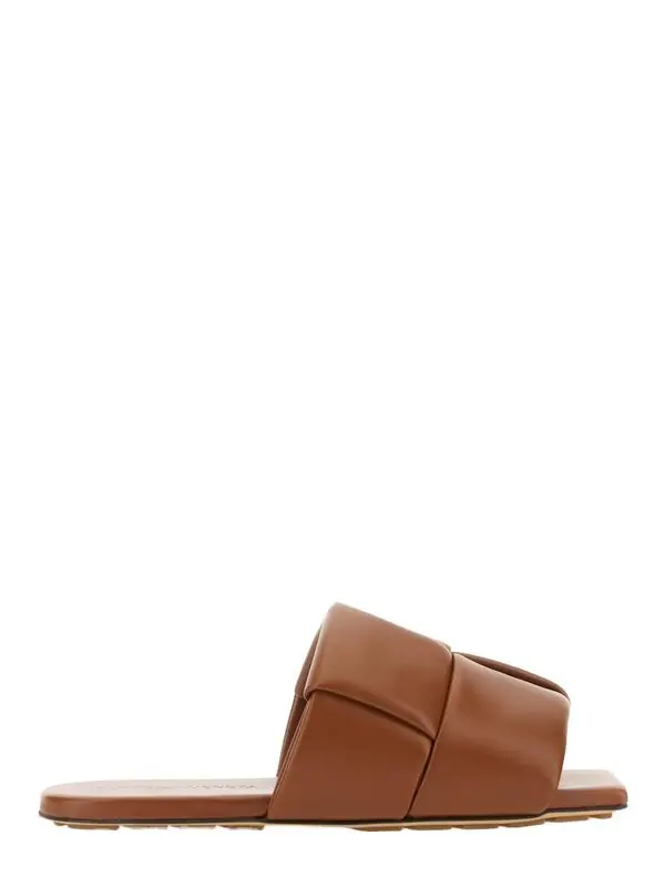 Bottega Veneta Padded Woven Mule Sandals - Brown