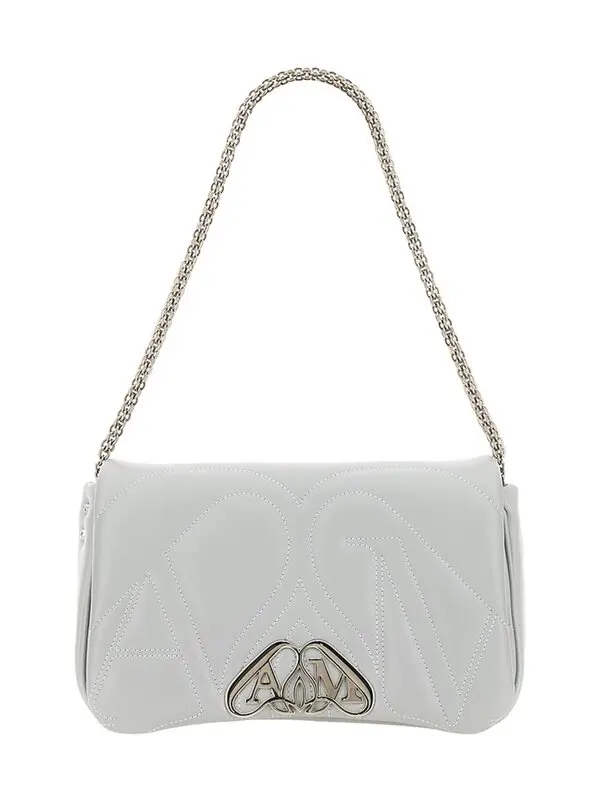 Alexander McQueen Leather Shoulder Bag - Gray