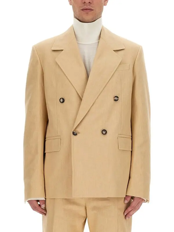 Bottega Veneta Double-breasted Jacket - Brown