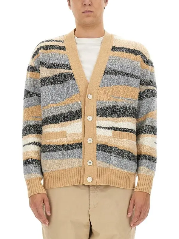 Missoni Wool Cardigan With Striped Pattern - Multicolor