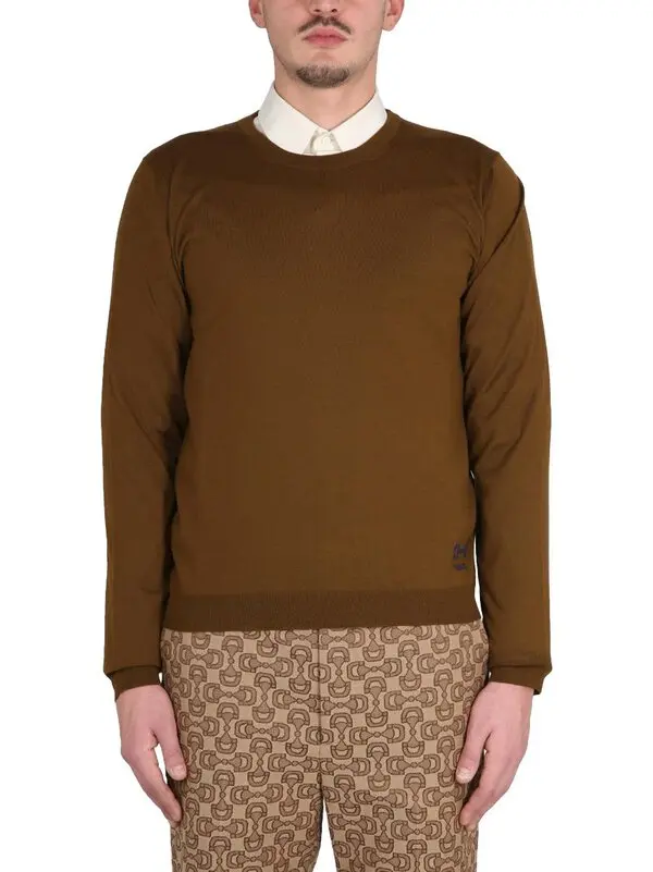 Gucci Wool Jersey Sweater With Logo Embroidery - Multicolor