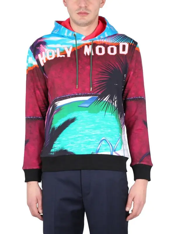 Etro California Print Hoodie With Drawstring - Multicolor