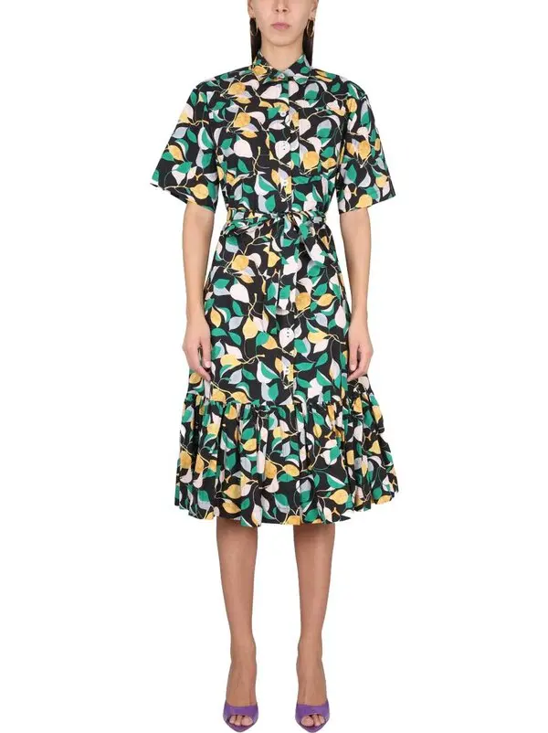 La DoubleJ Shirt Dress With Belt - Multicolor