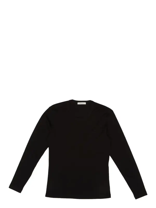 LEMAIRE Rib Long Sleeve Top - Black