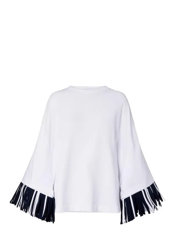Jacquemus Cabana Fringed Cotton Jersey T-shirt - White