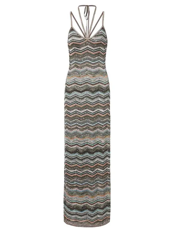 Missoni Zigzag Lame Maxi Dress - Multicoloured