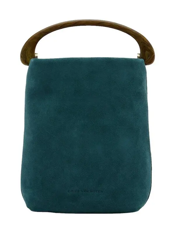 Dries Van Noten Suede Top-handle Bag - Blue