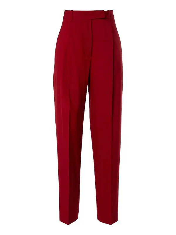 RÓHE Virgin Wool Tailored Trousers - Red