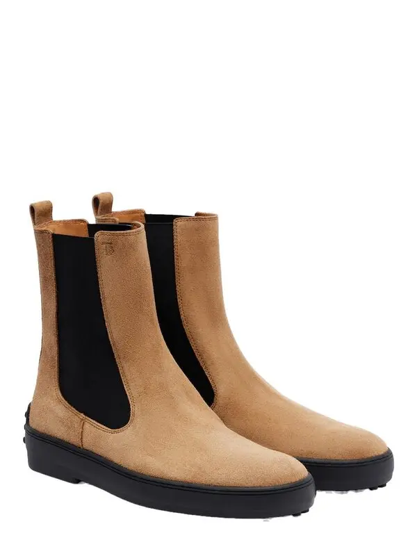 TOD'S Suede Chelsea Boots - Brown