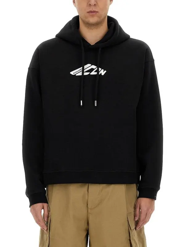 Dsquared2 Sweatshirt With Logo Print - Black