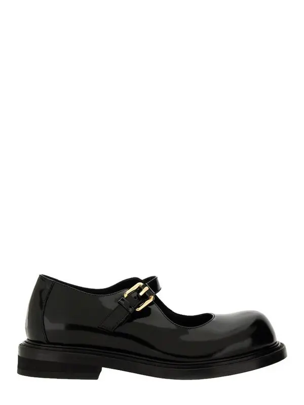 Moschino Mary Jane Flat Shoes - Black