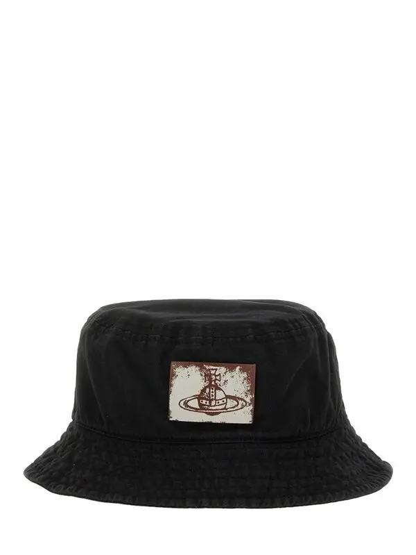VIVIENNE WESTWOOD Cotton Bucket Hat - Black
