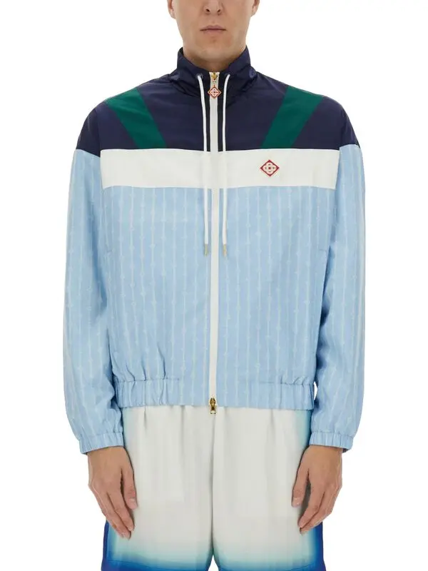 Casablanca Pinstripe Laurel Track Jacket - Multicolor