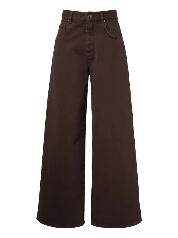 Brunello Cucinelli Monili Wide-leg Jeans - Brown