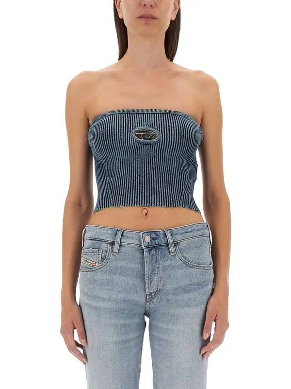 DIESEL® Ribbed Tube Top - Blue