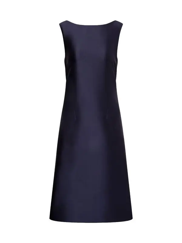 Alberta Ferretti Midi Dress In Satin - Blue