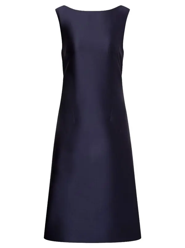 Alberta Ferretti Midi Dress In Satin - Blue