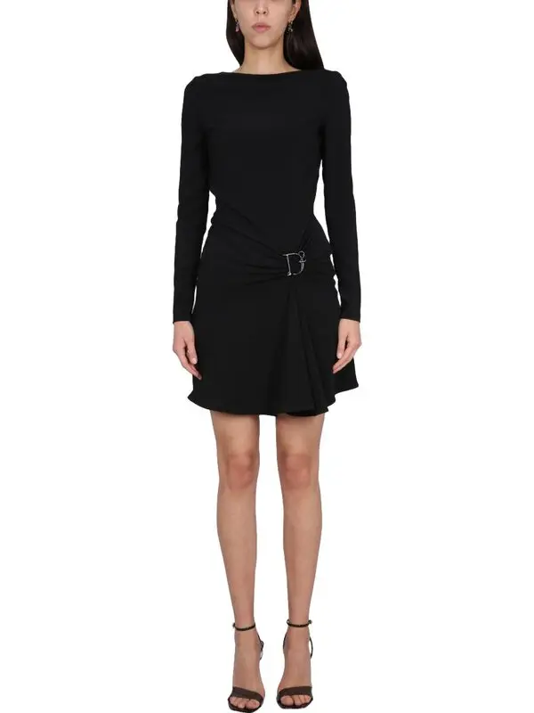 Dsquared2 Statement Dress With Drape Detail - Black