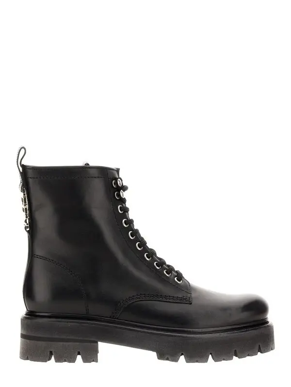 Dsquared2 Leather Lace-up Ankle Boots - Black